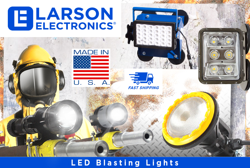 Hands-Free Sand/Media/Abrasion Blasting LED Lights - Larson Electronics